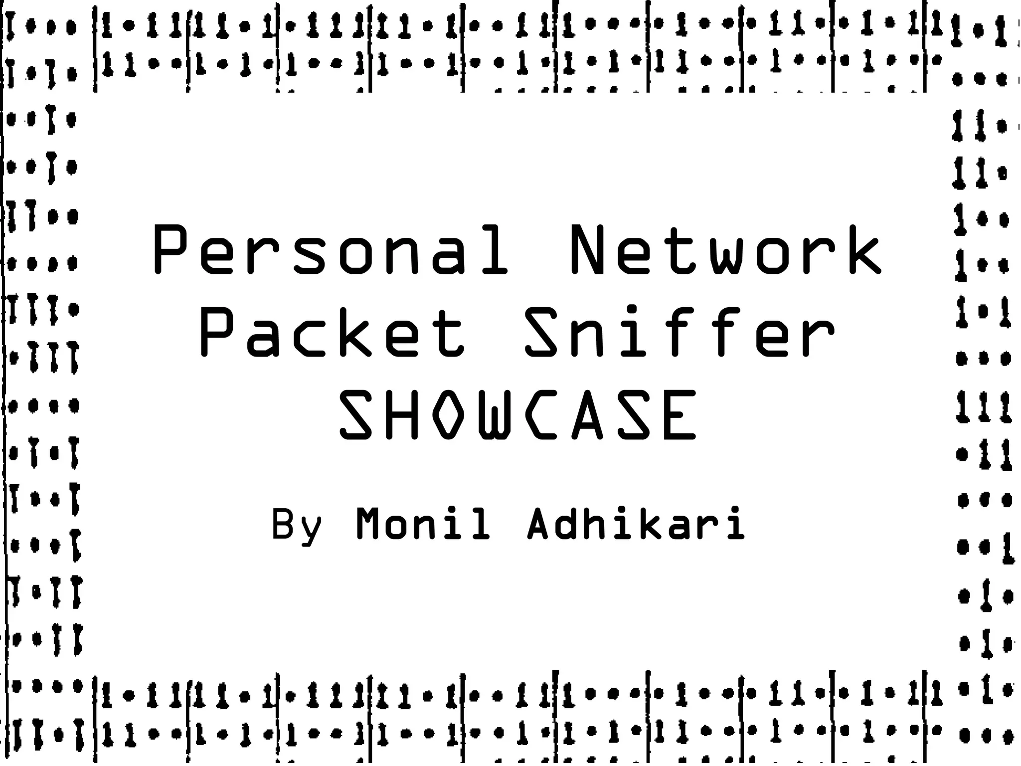 Personal Network Packet Sniffer | PPT