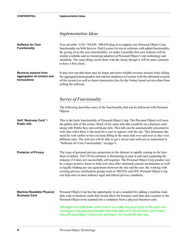 Personal Object Technology | PDF