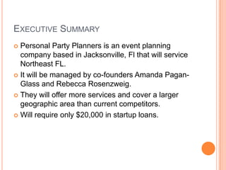 Personal Party Planners | PPTX
