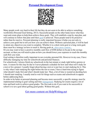 Personal Perspective Essay | PDF