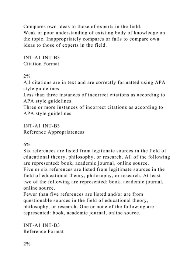 Personal Philosophy of Education GuidelinesThis is the benchma.docx