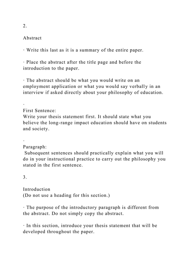 Personal Philosophy of Education Paper Instructions & Rubrics.docx