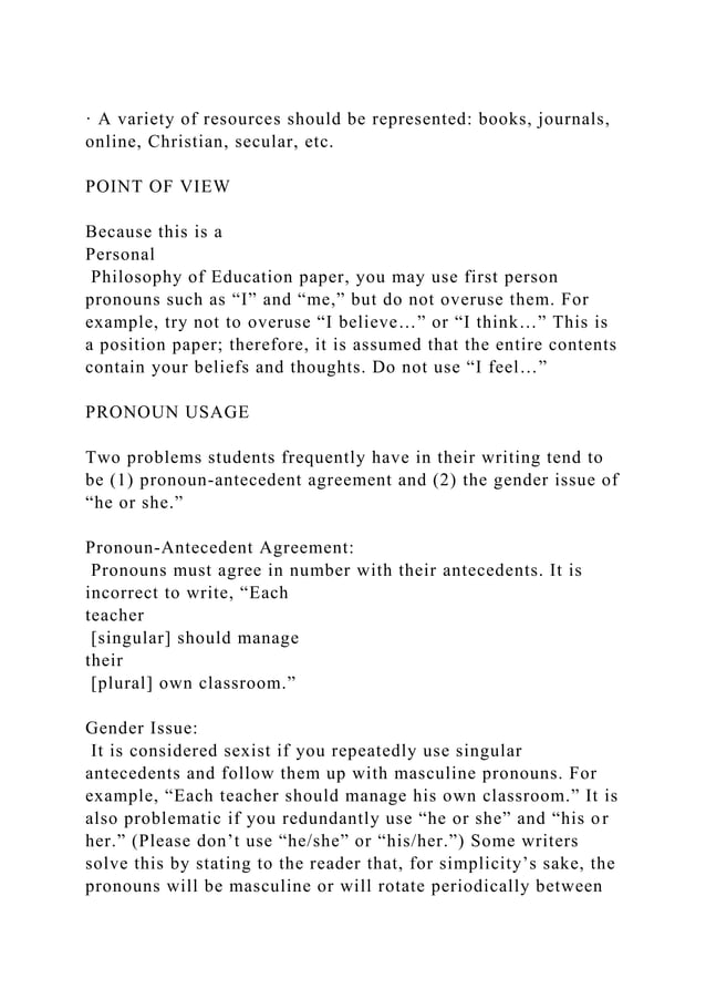 Personal Philosophy of Education Paper Instructions & Rubrics.docx