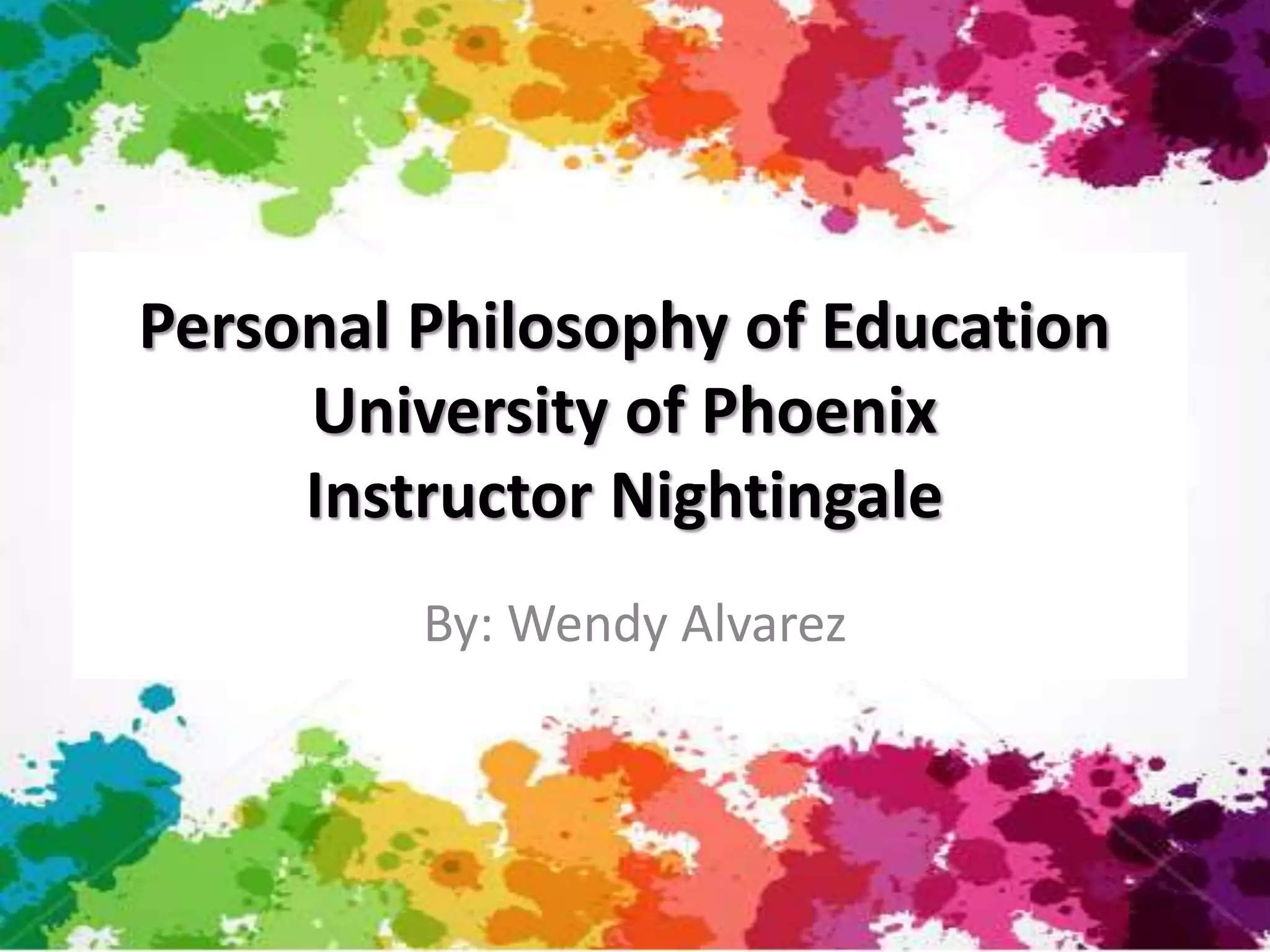 Personal Philosophy of Education | PPTX