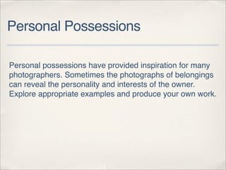 Personal possessions presentation | PDF