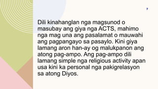 ACTS - Guide of Personal or Individual Prayer | PPT