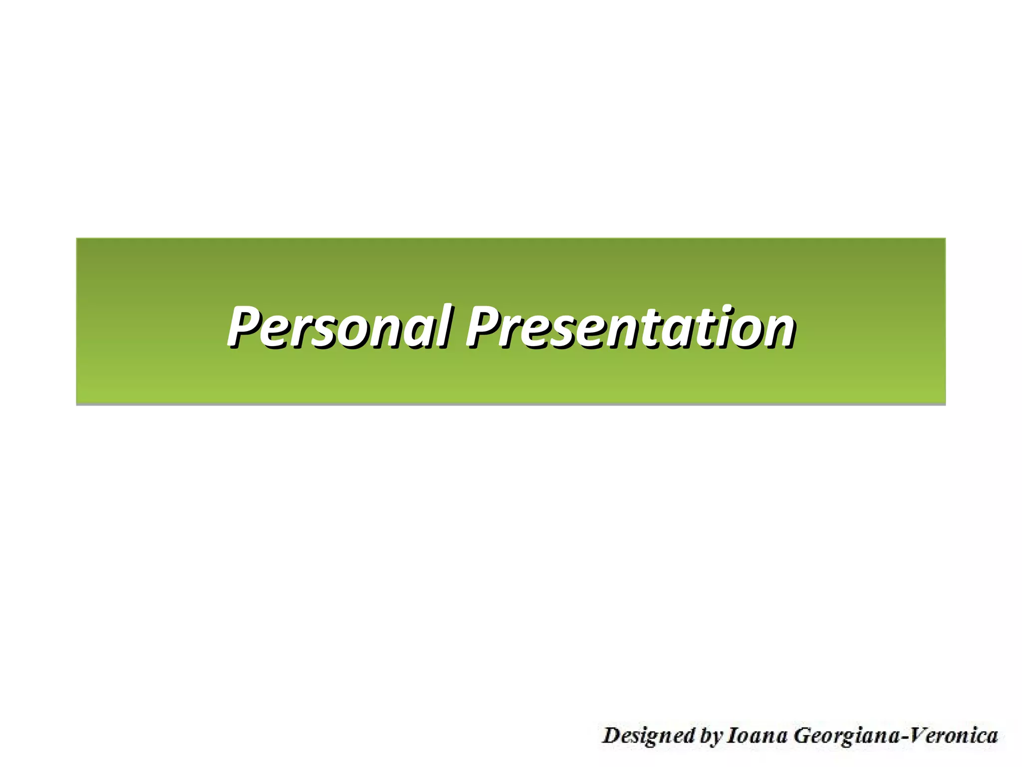 Personal presentation | PPT