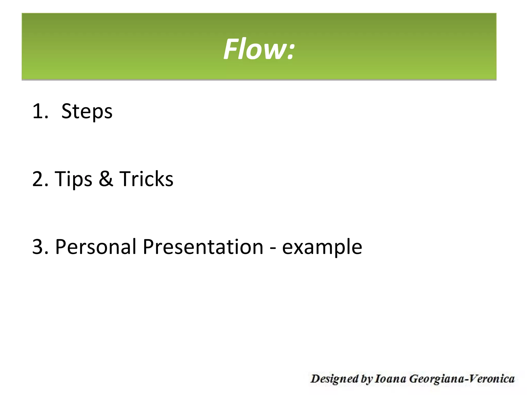 Personal presentation | PPT