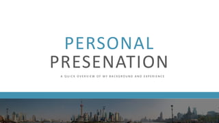 Personal presentation | PPT