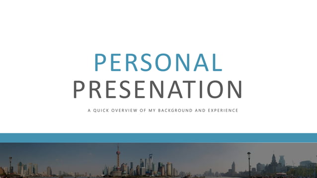 Personal presentation | PPT