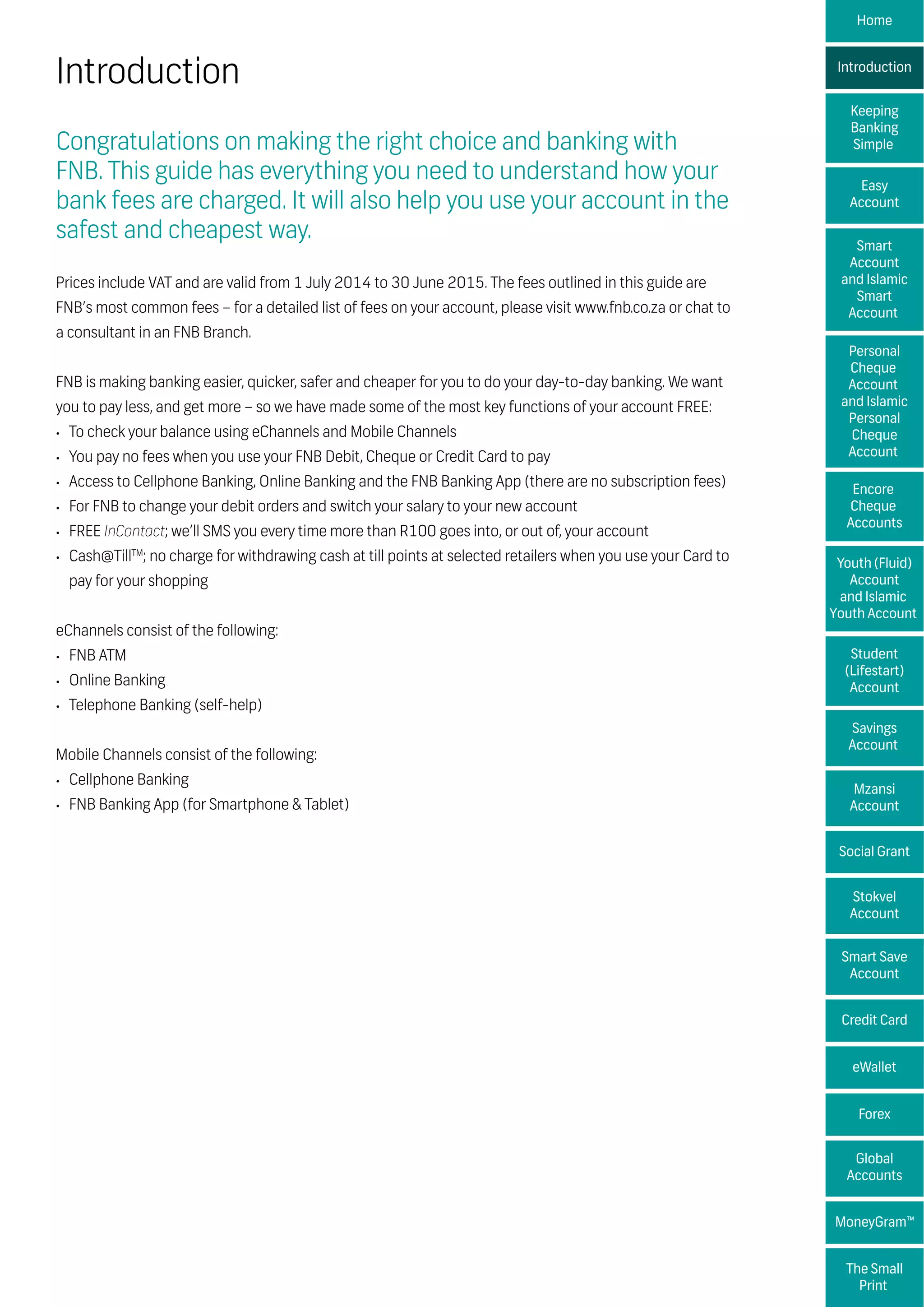 Personal Pricing Guide from FNB | PDF