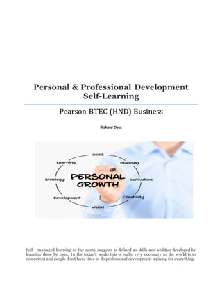 Personal & Professional Development Self Learning | PDF