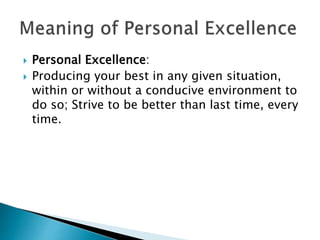 Personal & professional excellence | PPT