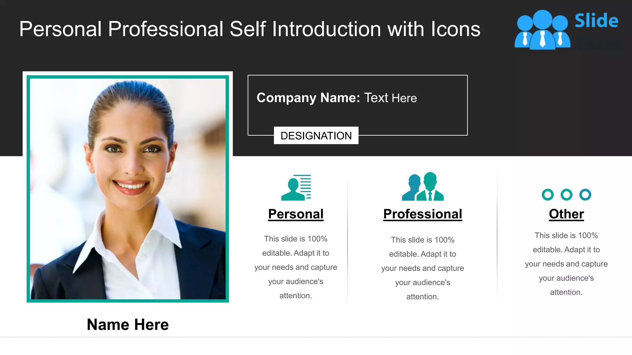 Personal Professional Self Introduction With Icons | PDF