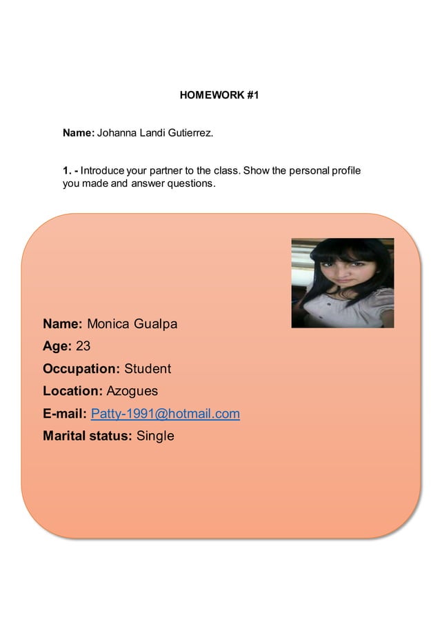 Personal Profile | DOCX | Marriage and Civil Unions | Family and ...