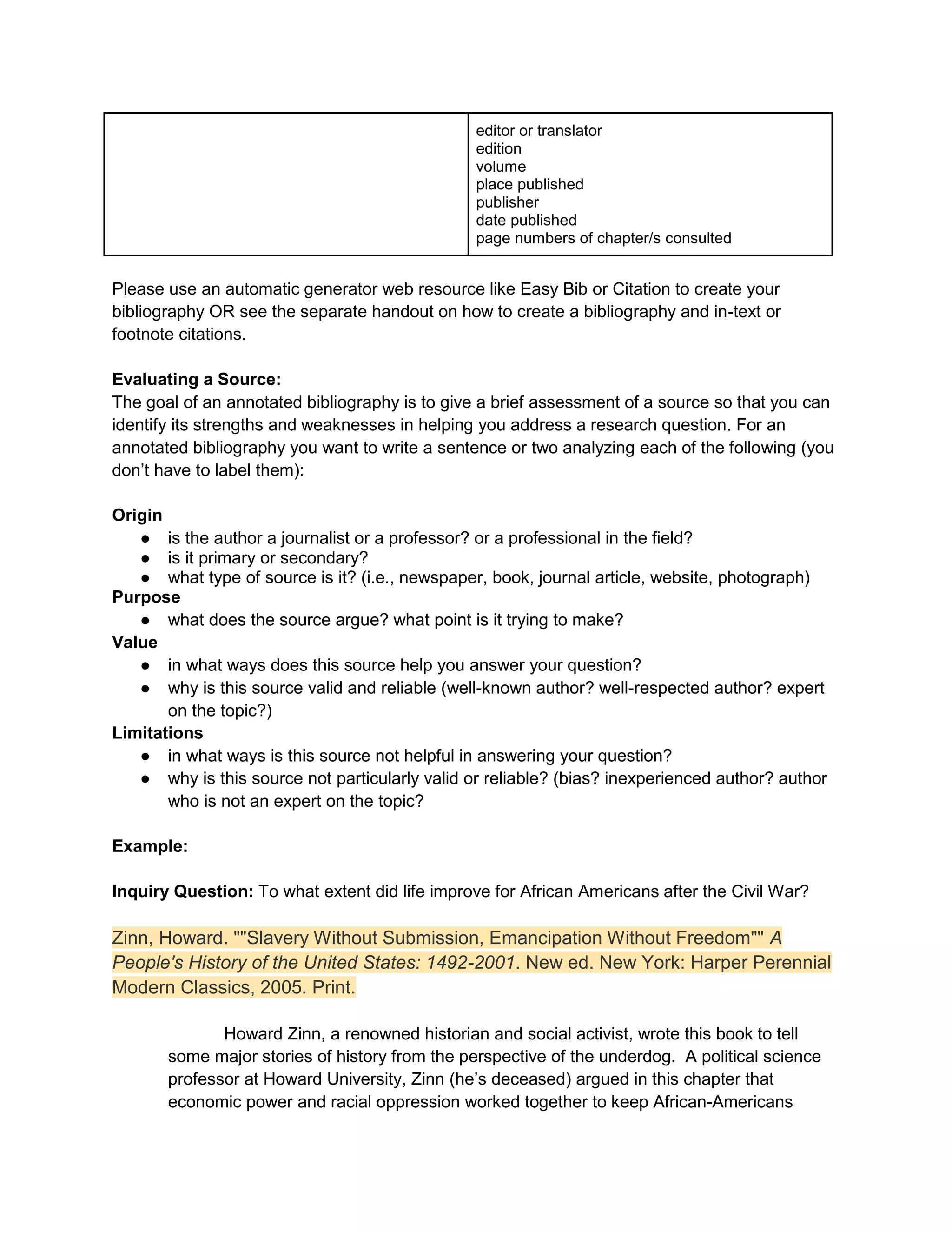 Personal Project Annotated Bibliography | PDF