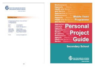 Personal Project Student Guide And Process Journal | PPT