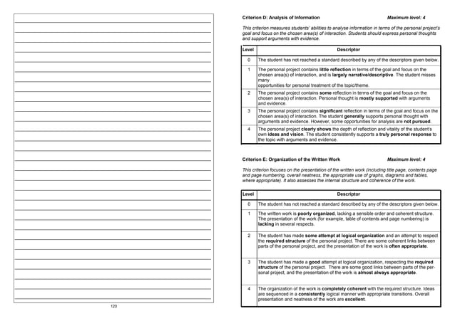 Personal Project Student Guide And Process Journal | PPT