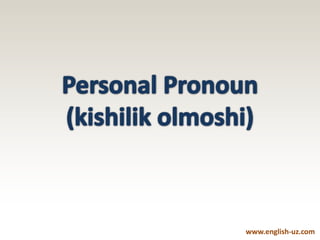 Personal pronoun | PPT