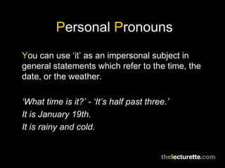 Personal pronouns | PPT