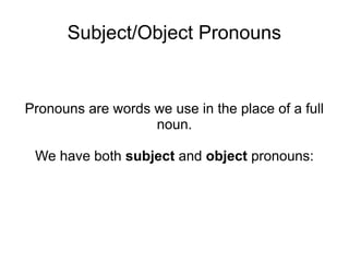 Personal pronouns | PDF