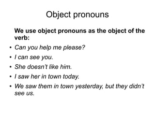 Personal pronouns | PDF