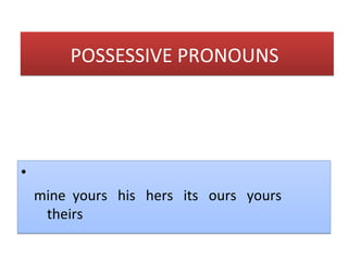 Personal pronouns | PPT