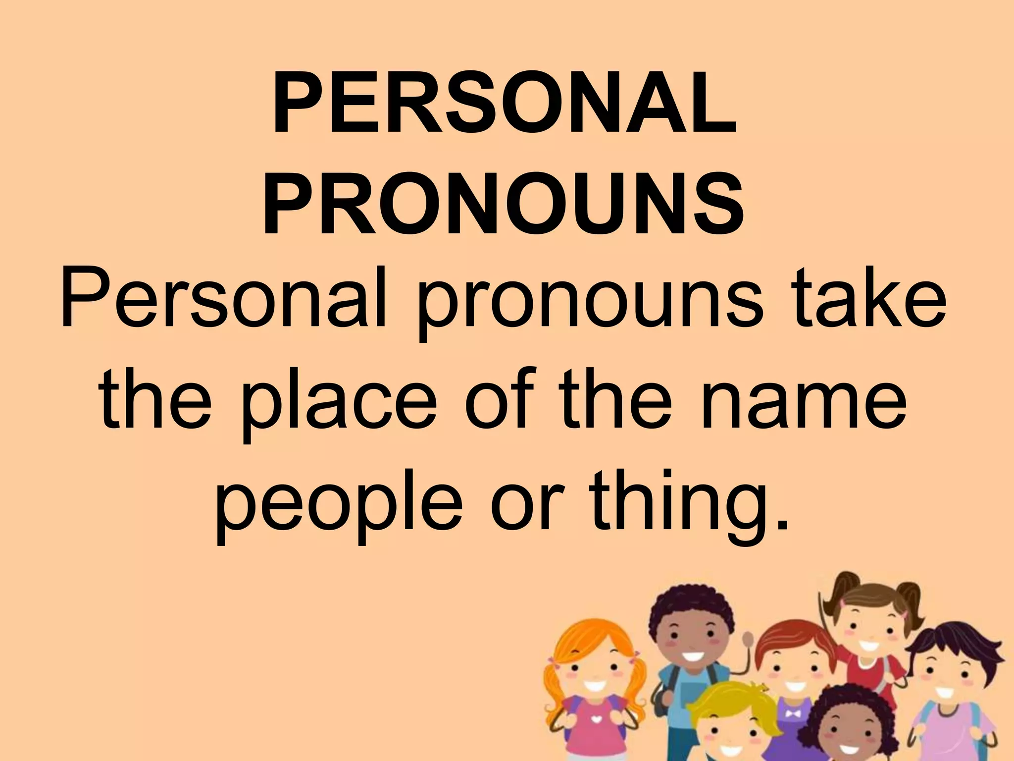 Personal pronouns | PPTX