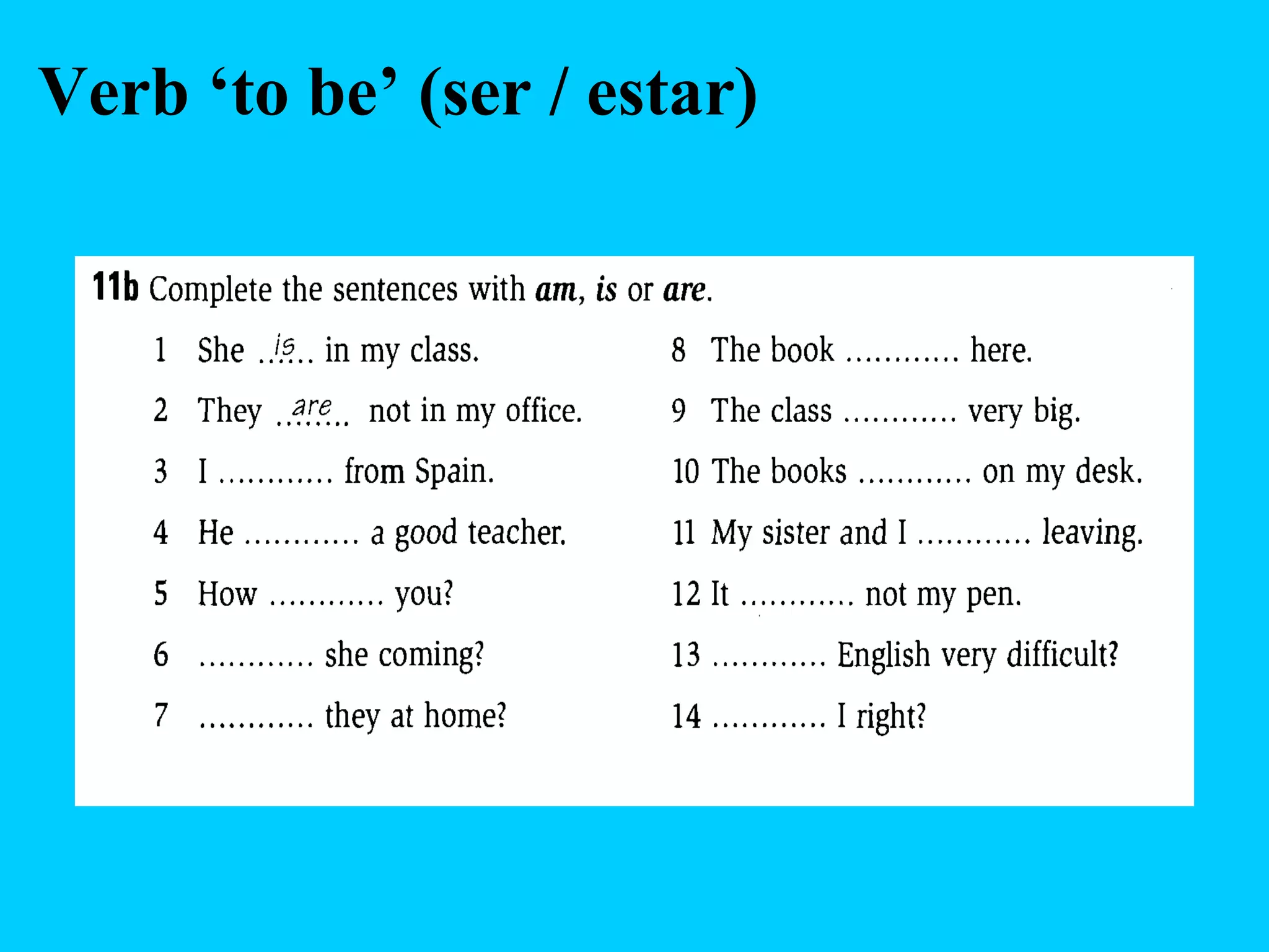Personal Pronouns & Verb to be | PPT