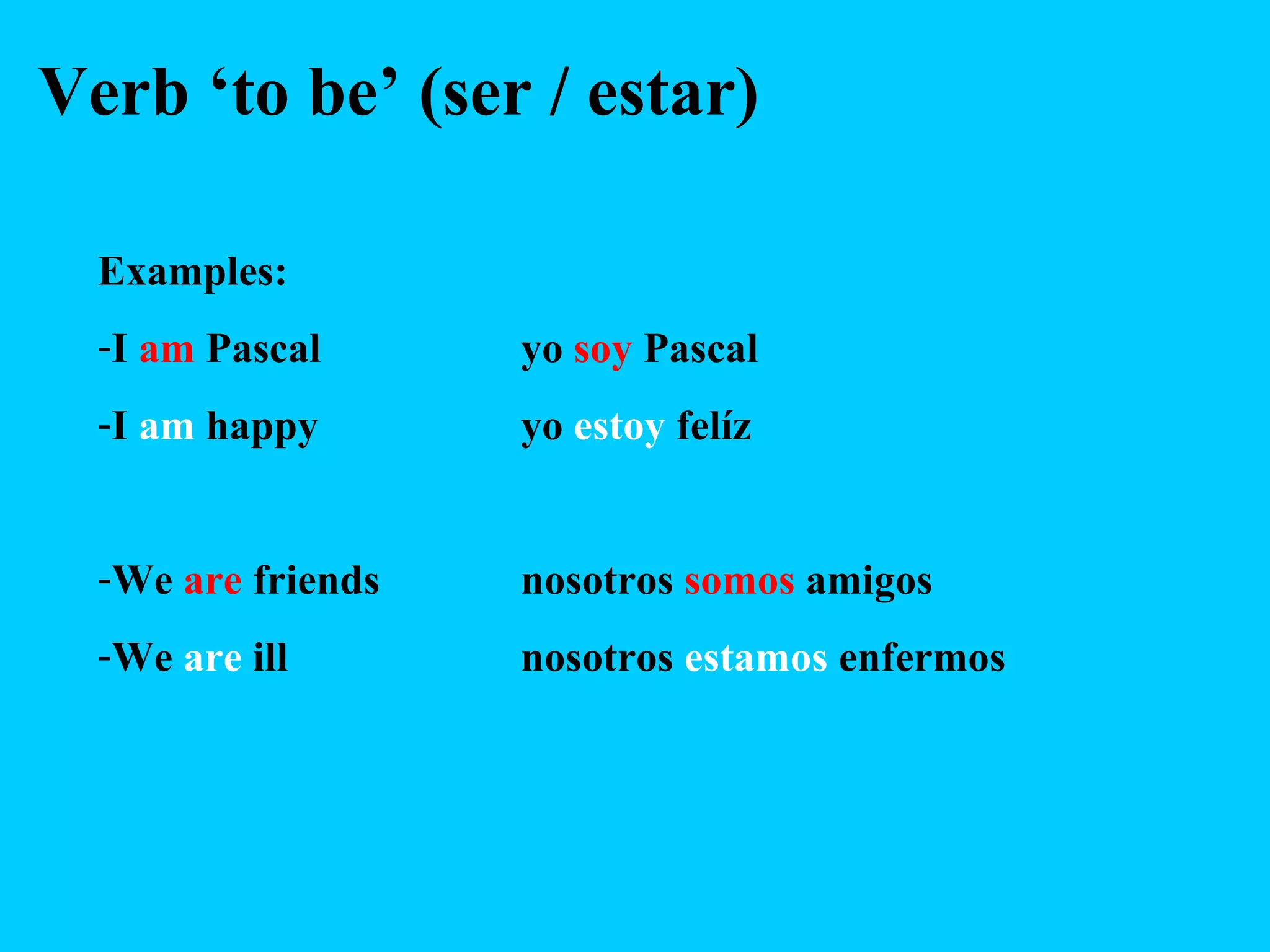 Personal Pronouns & Verb to be | PPT