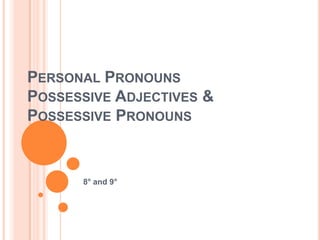 Personal Pronouns, Possessive Adjectives and Possessive Pronouns! | PPTX