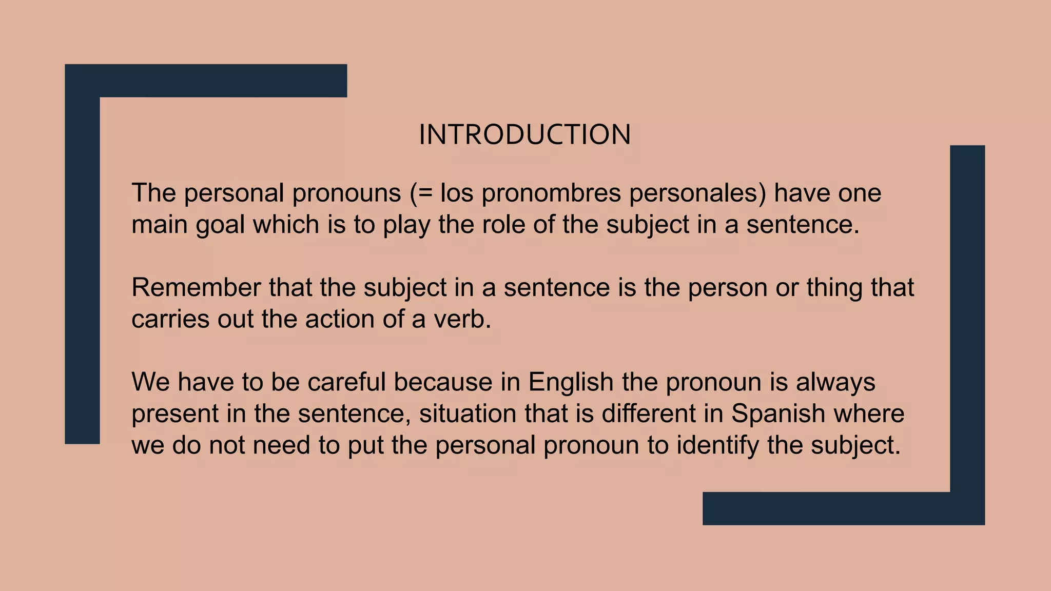 Personal pronouns completo | PPTX