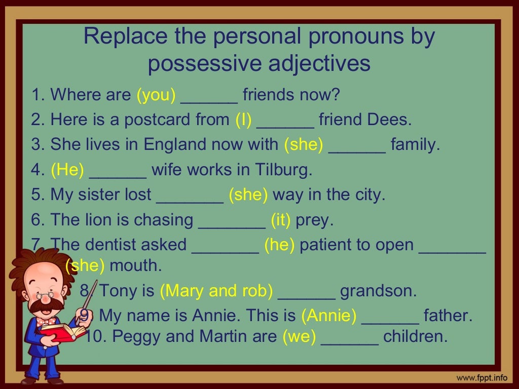 Personal pronouns & possessive adjectives