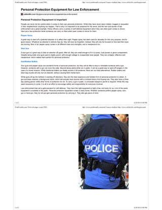 Personal protection equipment for law enforcement | PDF