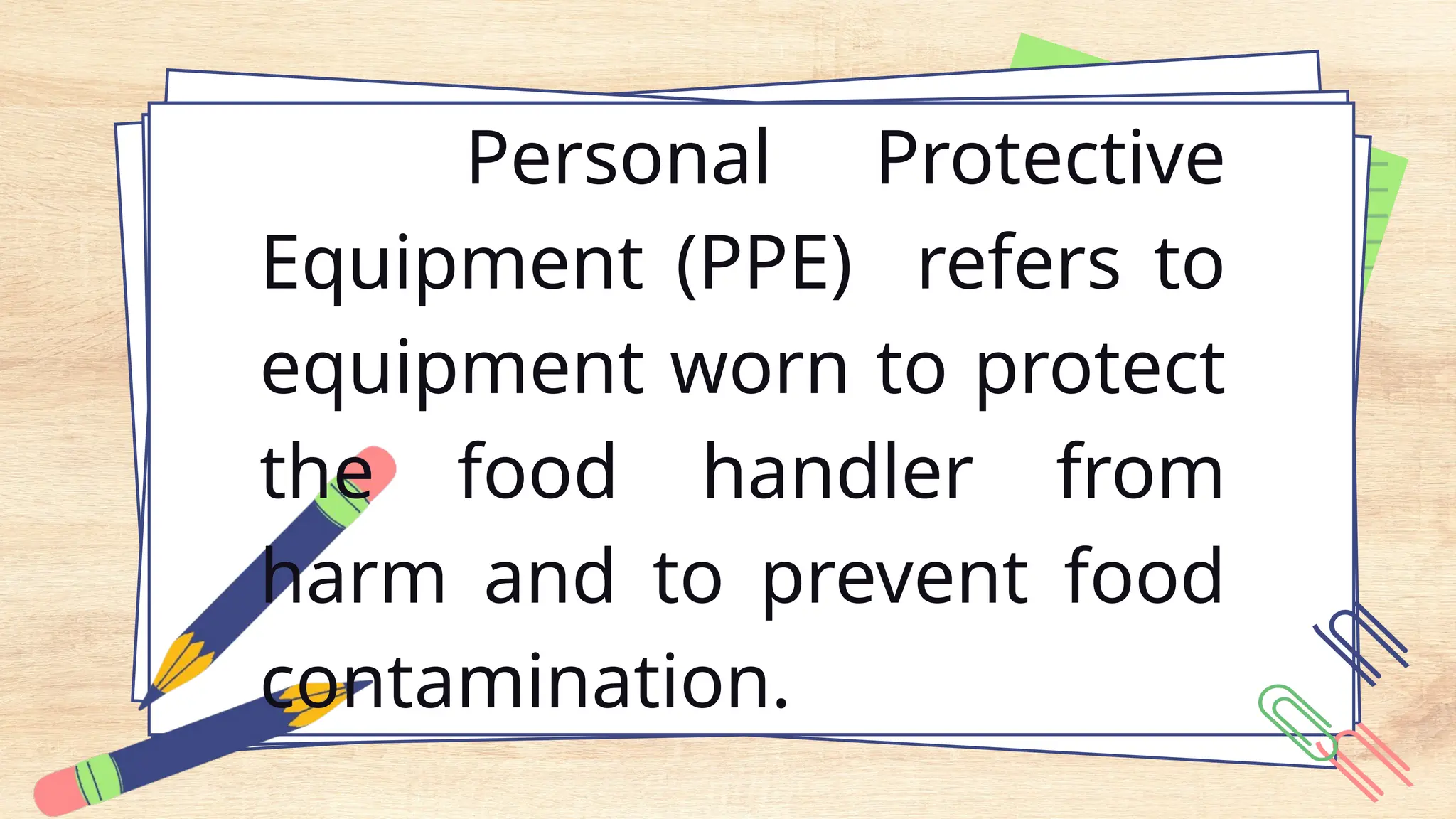 Personal Protective Equipment in Cookery (PPT).pptx