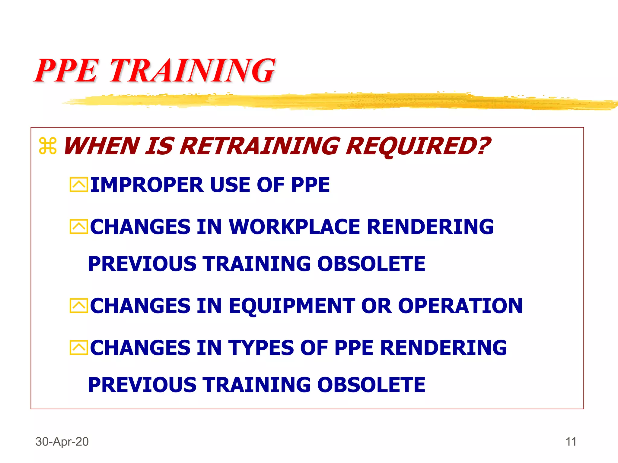 Personal protective equipment training | PPT