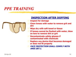 Personal protective equipment training | PPT
