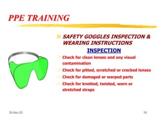 Personal protective equipment training | PPT