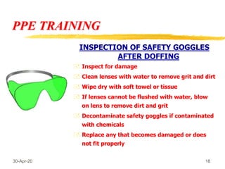 Personal protective equipment training | PPT