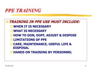 Personal protective equipment training | PPT