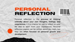 Personal Reflection.pdf | Educational Assessment | Education