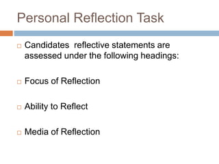 Personal reflection task | PPTX