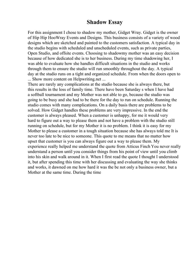 Personal Reflective Essay Example | PDF