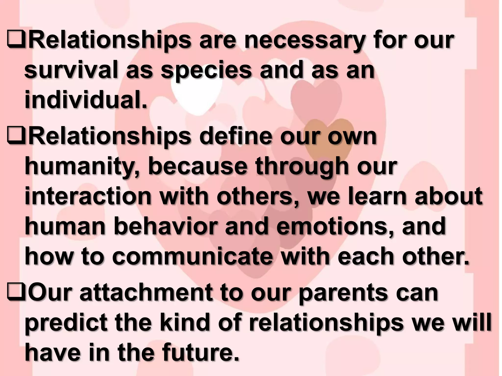 Personal relationships | PPTX | Dating | Family and Relationships