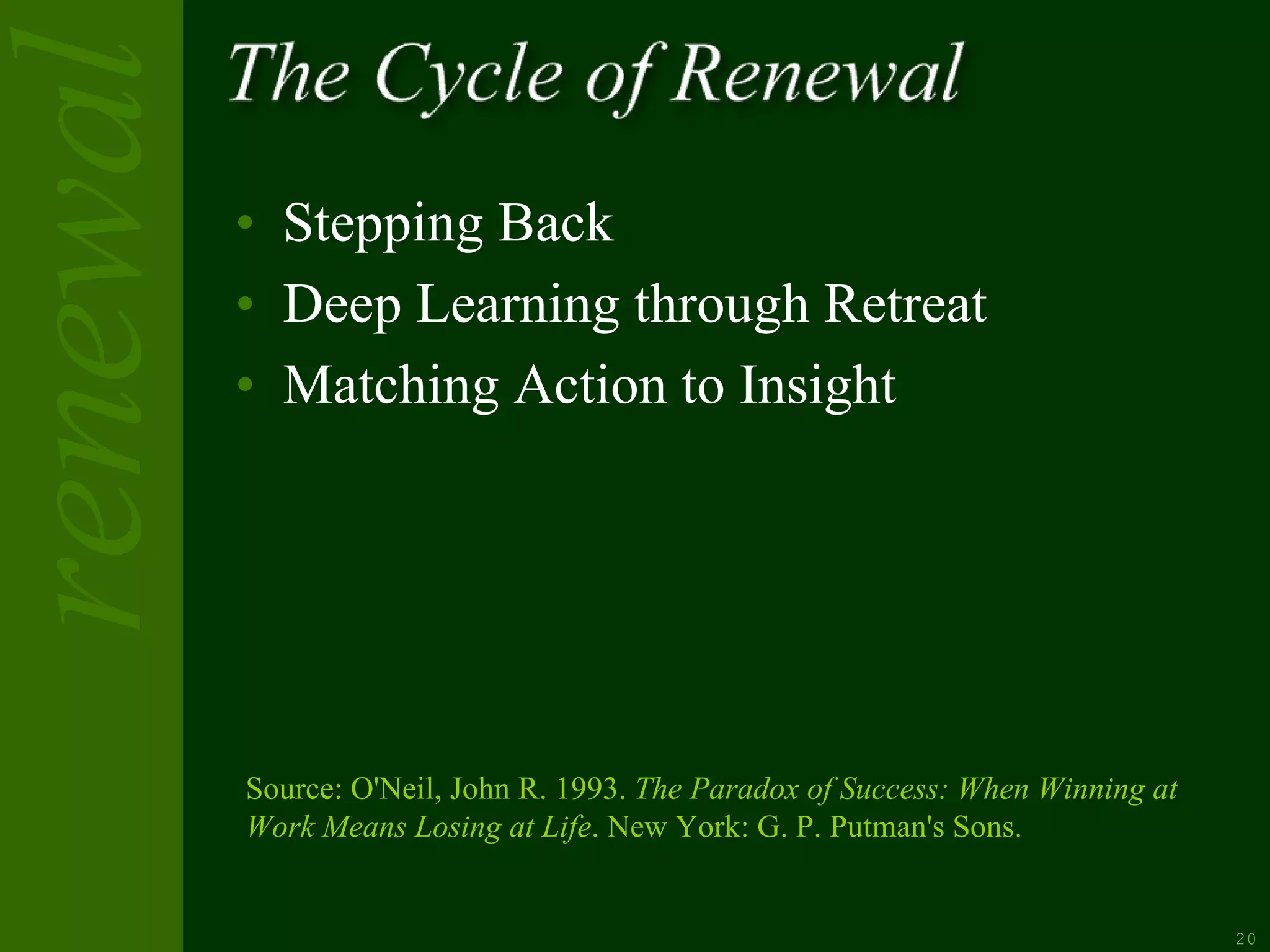 The Cycle of Renewal | PDF