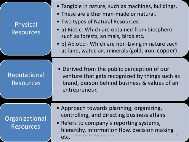 Personal Resource Bases of Entrepreneurship