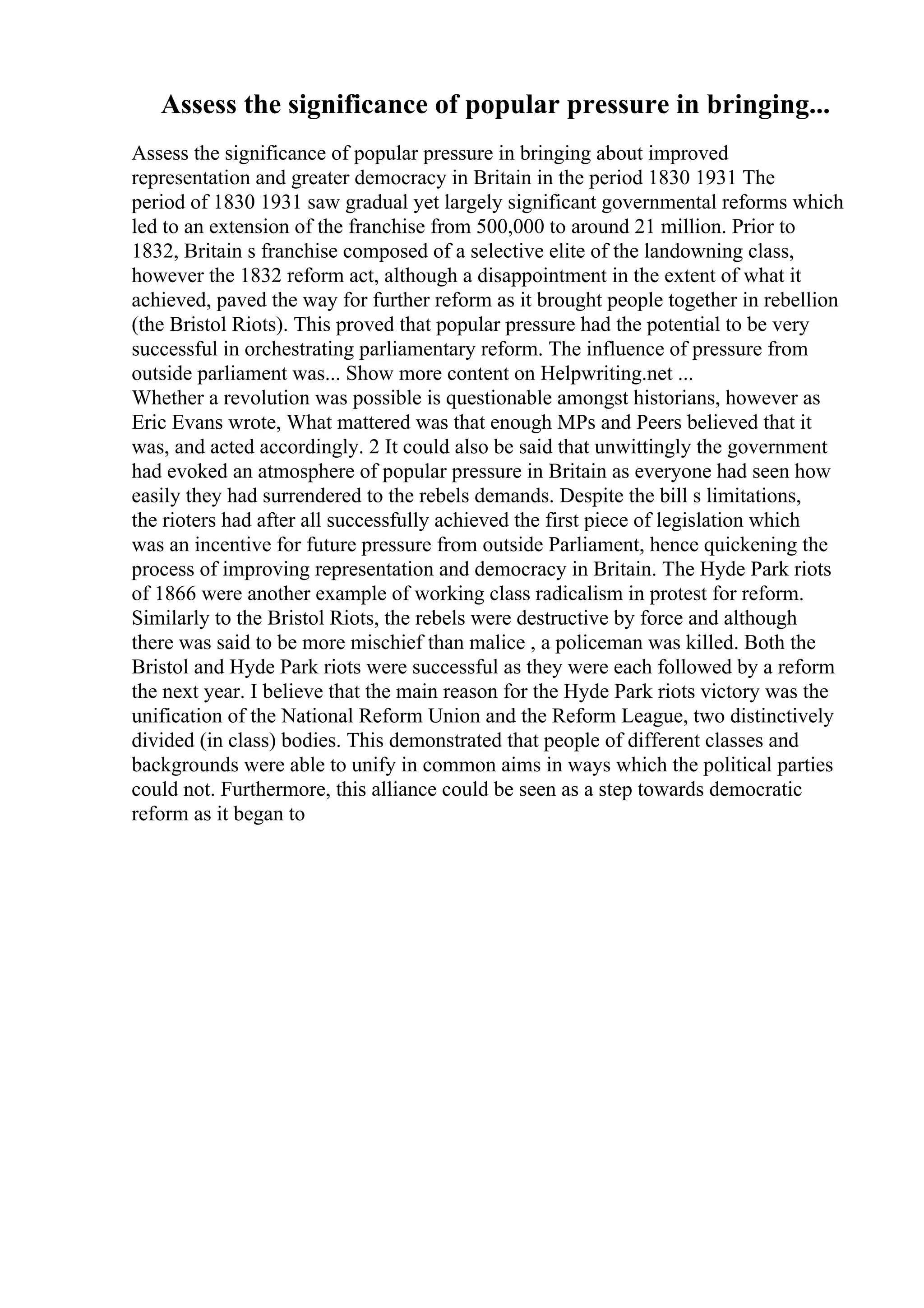 Personal Response Essay Examples | PDF