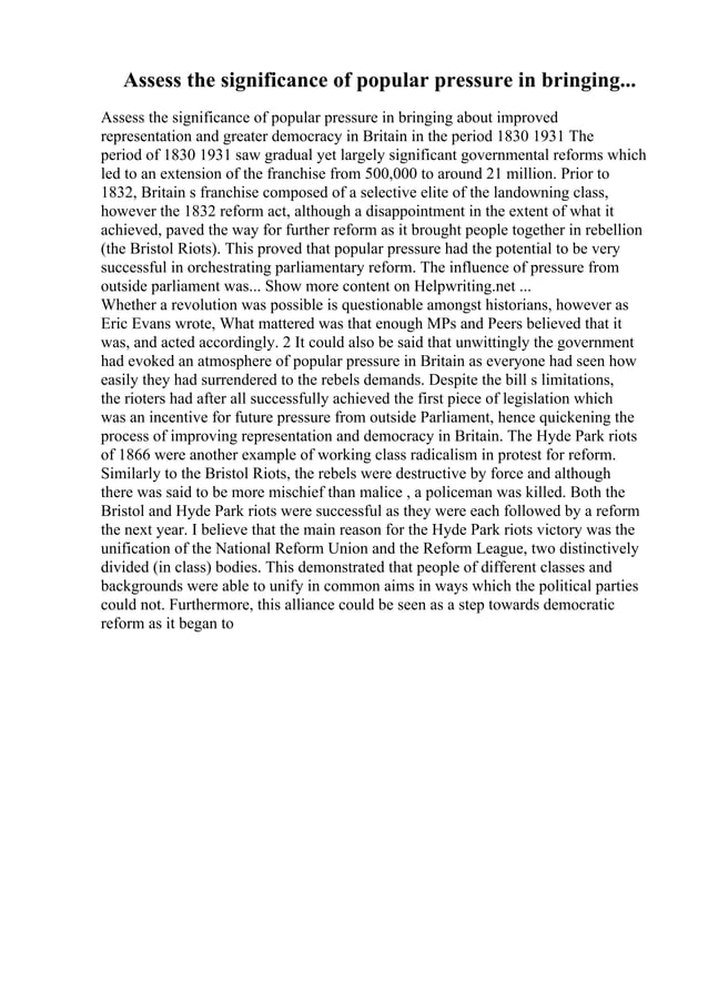 Personal Response Essay Examples | PDF