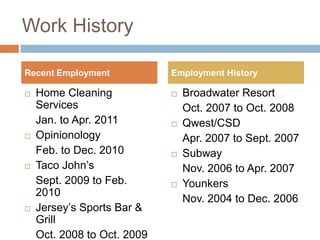 Personal resume | PPTX
