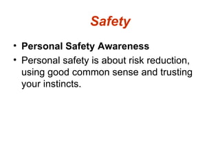 Personal Safety | PPT